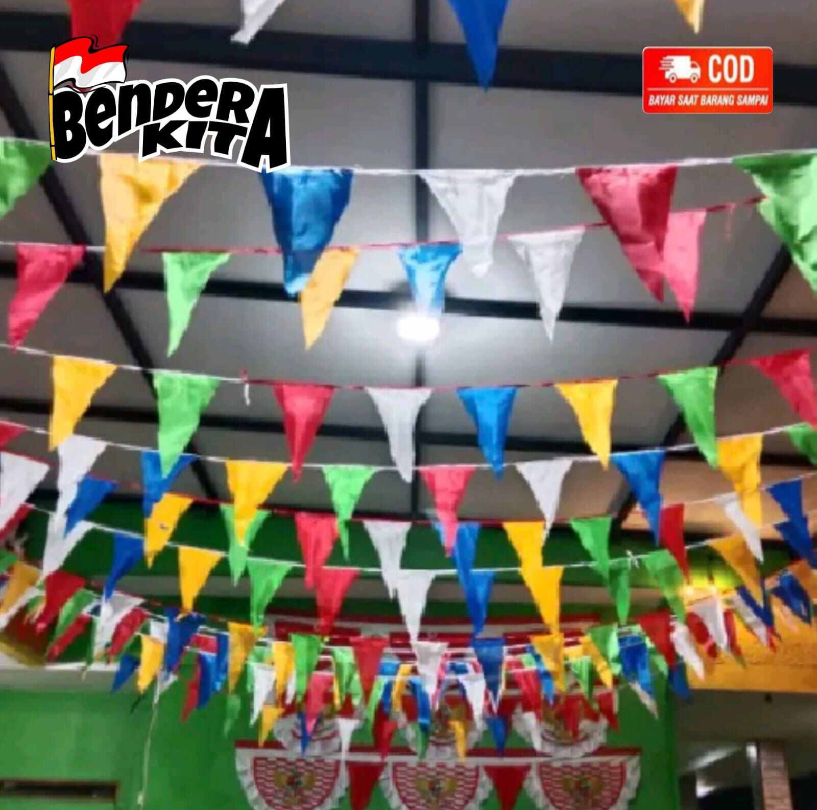 bendera segitiga rawis warna warni | Lazada Indonesia