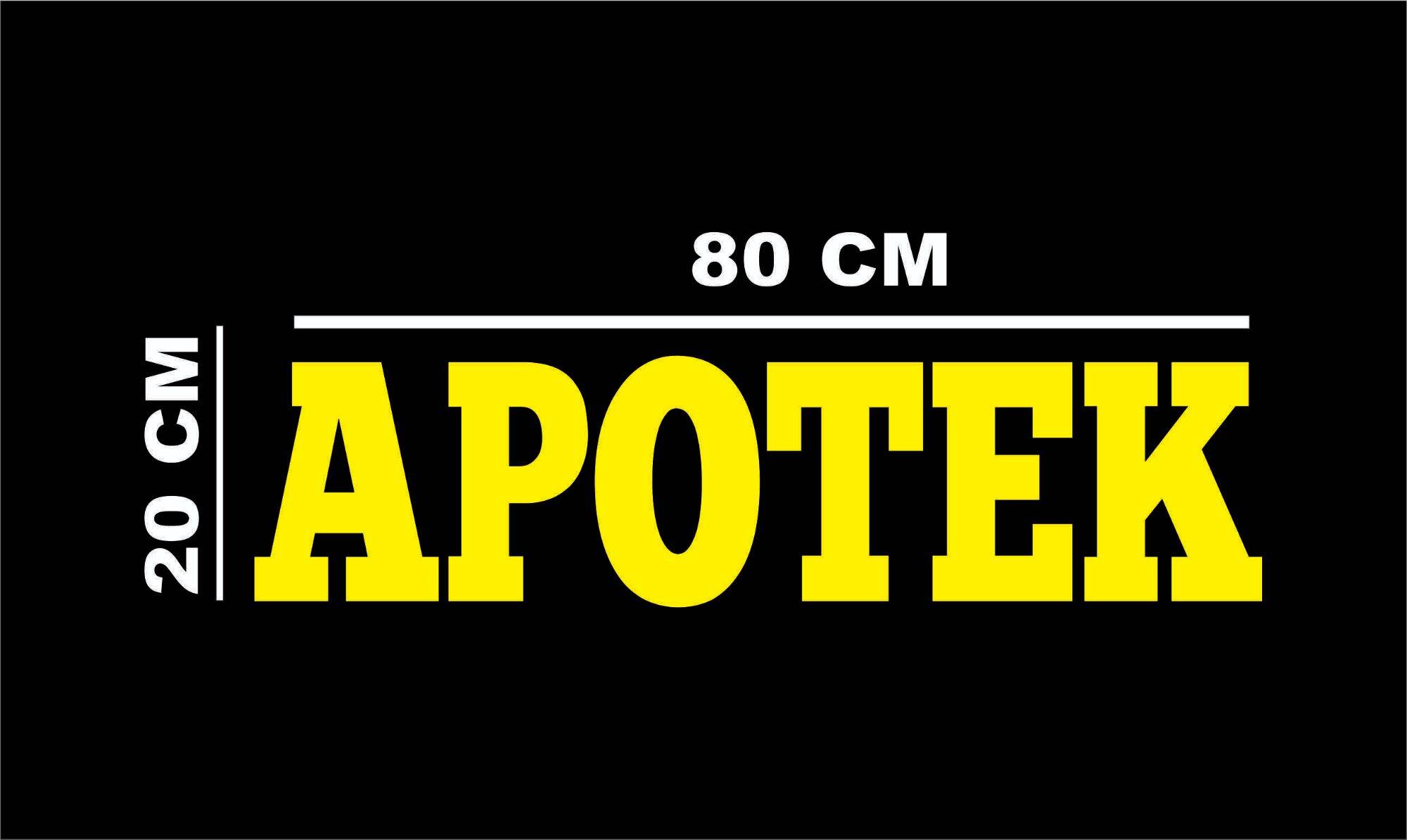 CUTTING STICKER TULISAN APOTEK STICKER TEMPELAN DI KACA ATAU PLANG NAMA ...