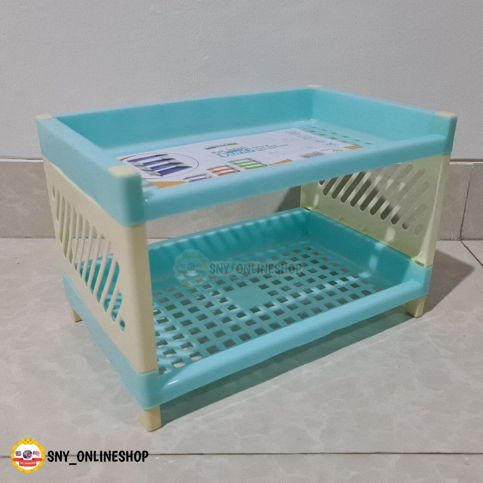 Rak 2 Susun / Rak Serbaguna / Rak Susun Plastik Durio Lemony | Lazada ...