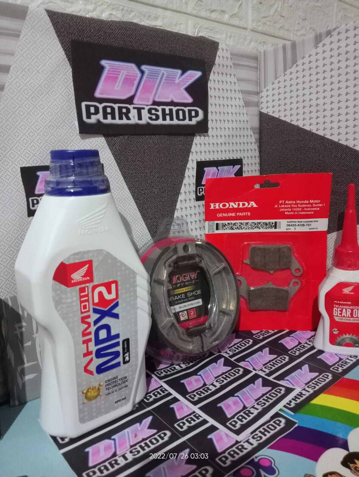 PAKET LENGKAP OLI + PIRODO + DISPED SET BUAT MOTOR HONDA MATIC BEAT ...