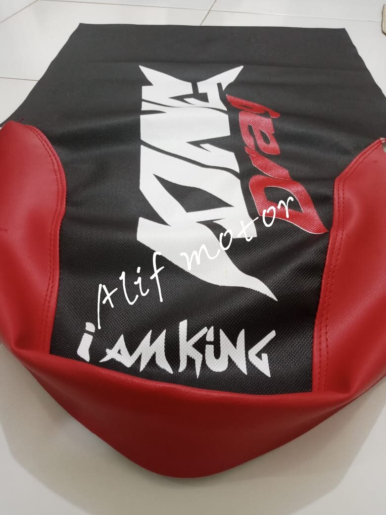 Kulit jok motor KiNG dRAG lis merah | Lazada Indonesia