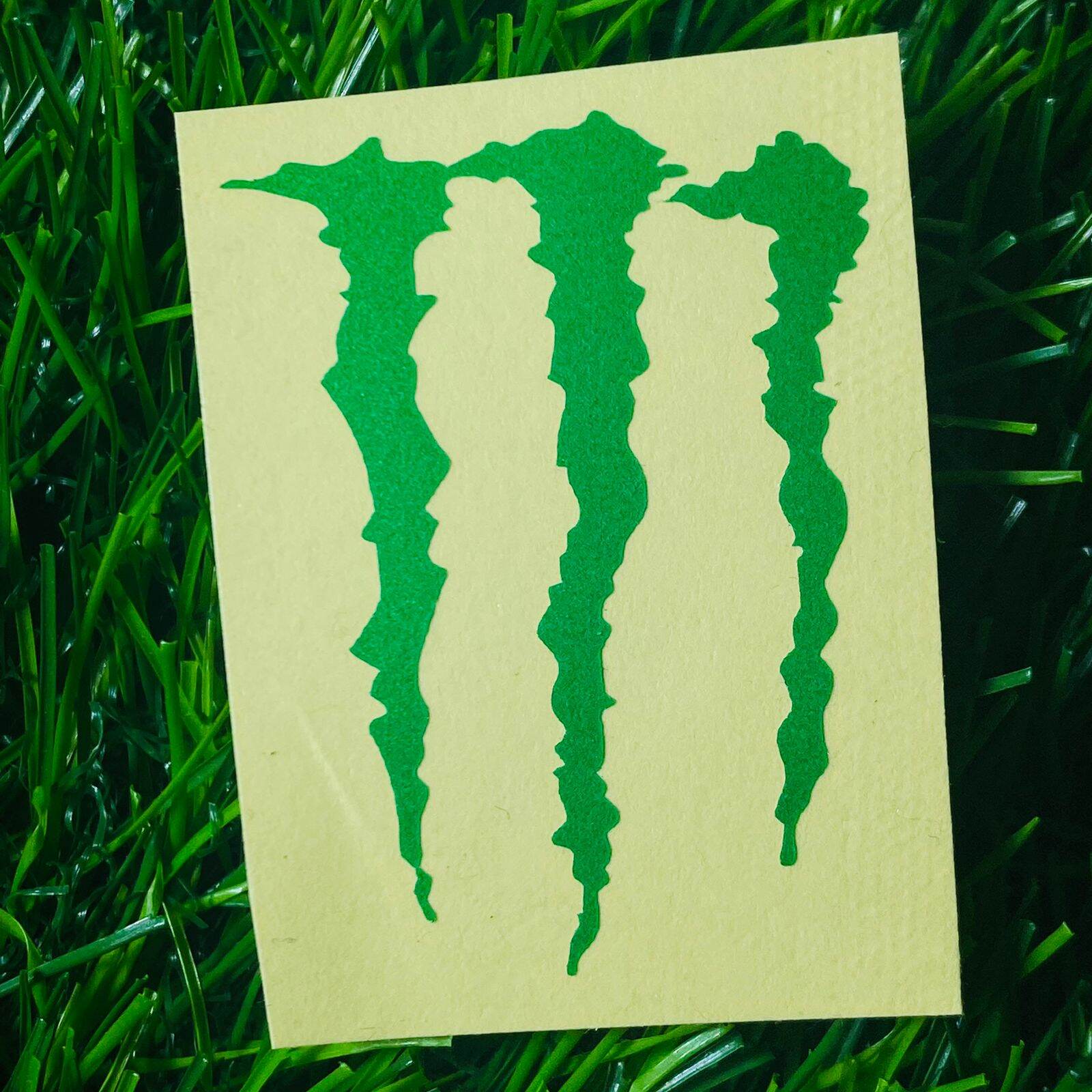 Sticker logo monsterr cuting sticker motor helm 2 ukuran variasi bahan ...