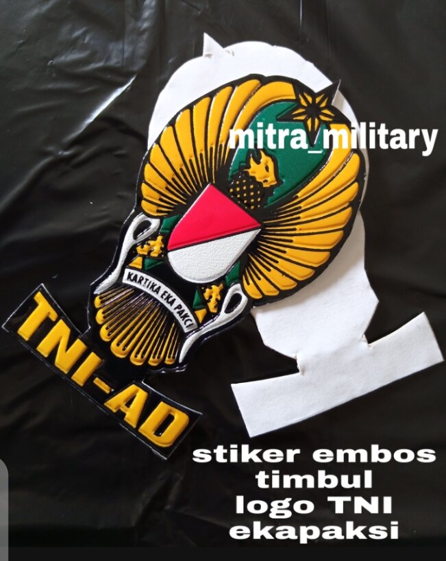 striker embos 3D.timbul.logo TNI AD.ekapaksi.dengan prekat doubel tip ...
