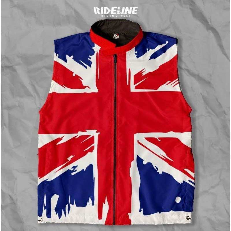 Rompi vest motor england retro full printing premium | Lazada Indonesia