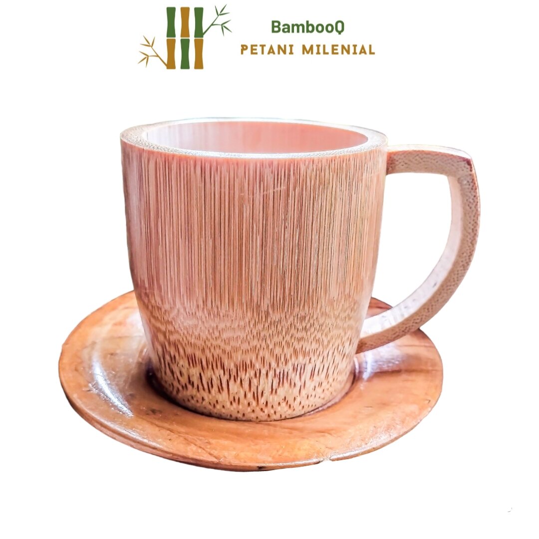 Cangkir Bambu Gelas Warkop Aesthetic Ramah Lingkungan Food Grade ...