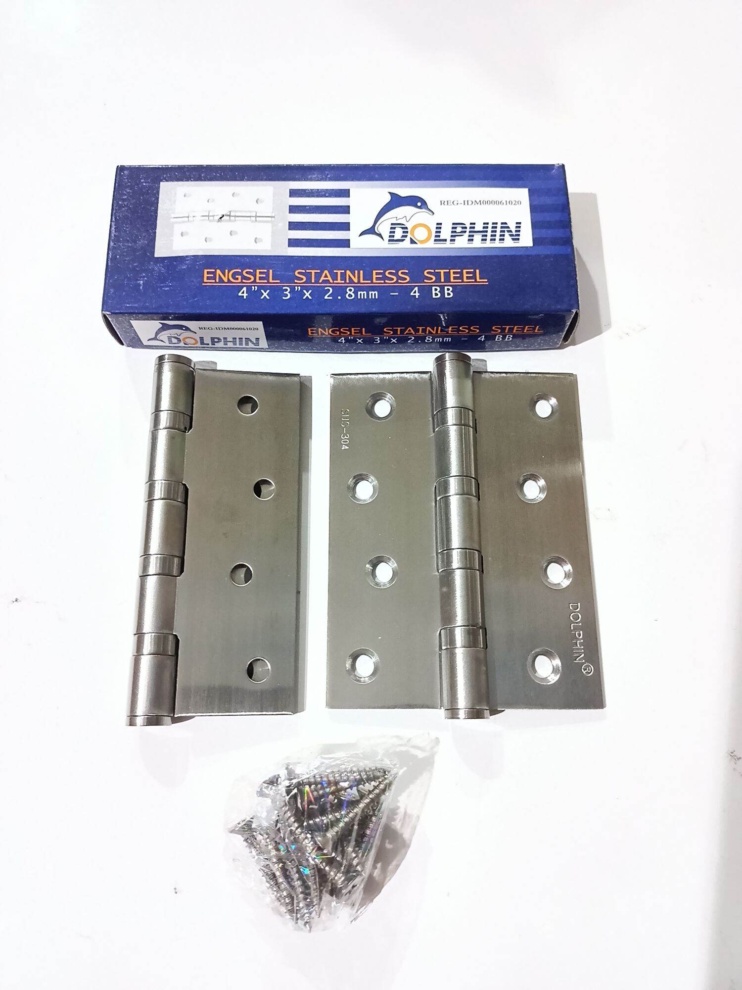 Engsel pintu Stainless Steel Dolphin 4"x3"x2,8mm 4BB - Engsel 4inch ...