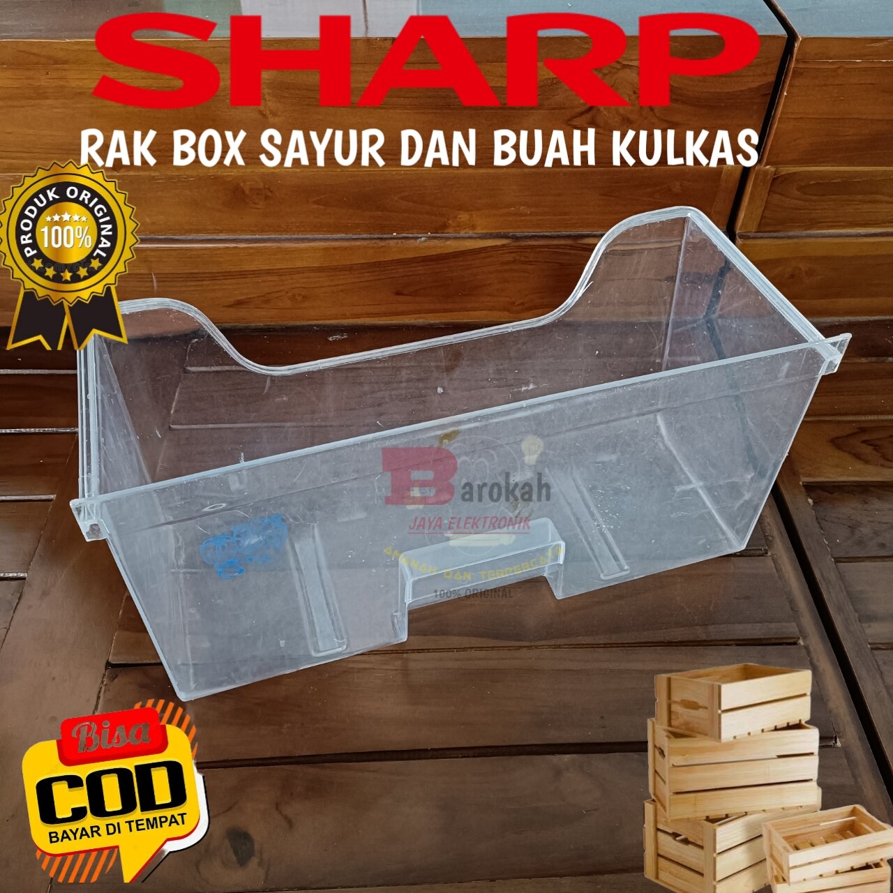 RAK BOX SAYUR DAN BUAH KULKAS SHARP 1 PINTU KULKAS ORIGINAL BARU ...