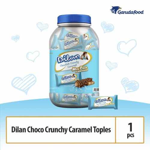 Dilan coklat Crunchy caramel mini pack ( 1 toples isi 25 mini pack ...