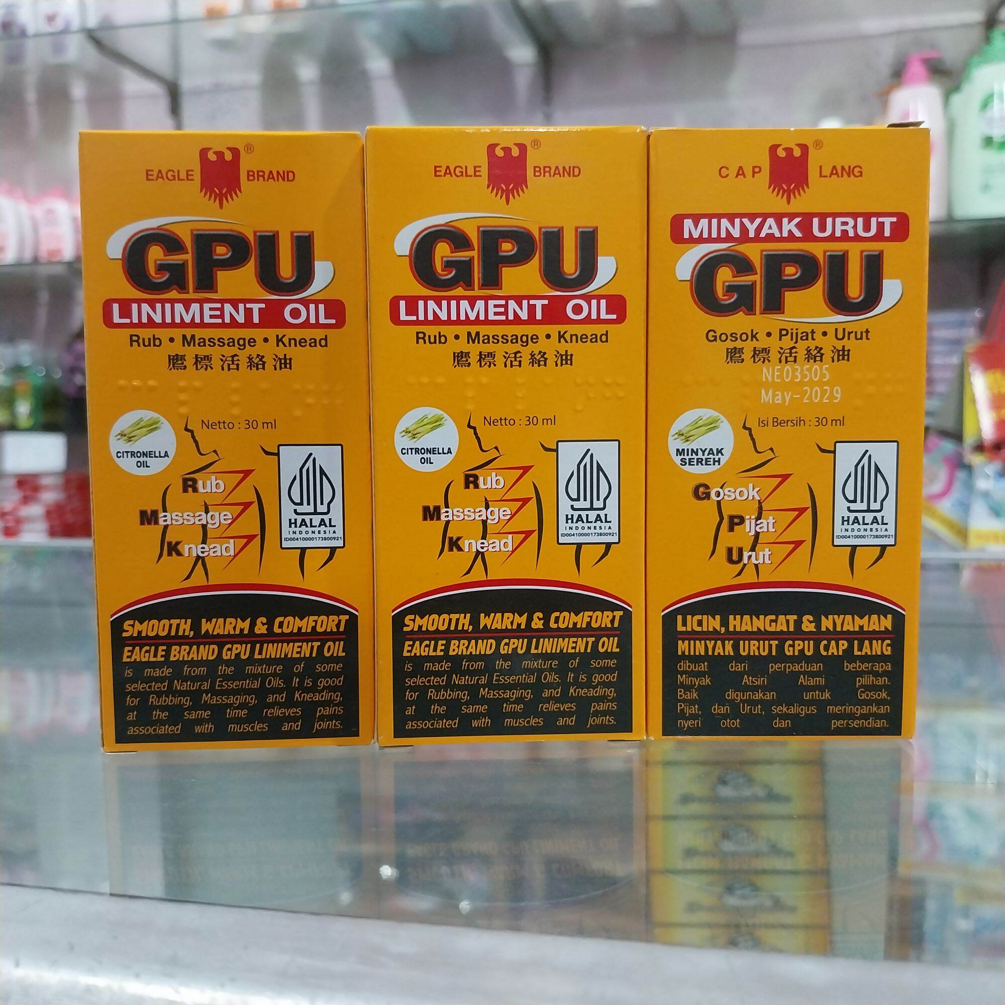 GPU minyak urut gosok pijat cap lang 30mL | Lazada Indonesia