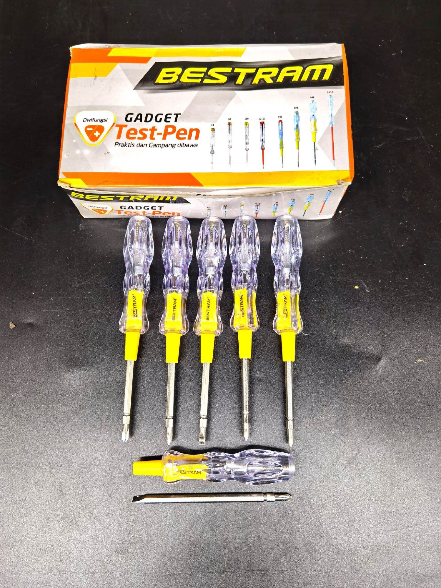 Testpen Obeng 2sisi (bunga+minus) , Alat Ukur Listrik , Obeng merek ...