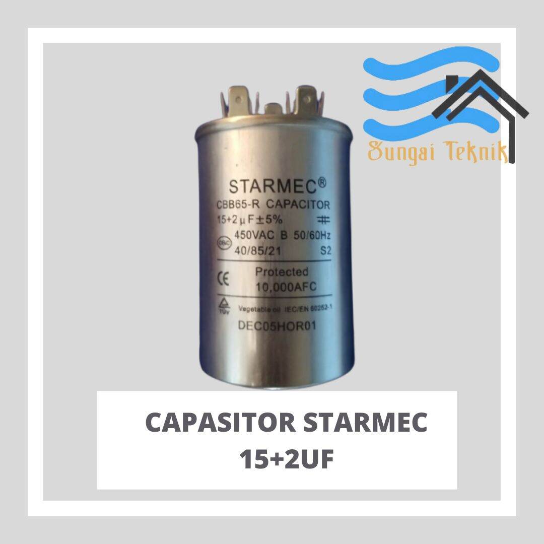 CAPASITOR KAPASITOR AC STARMEC 15+2 UF 450V | Lazada Indonesia