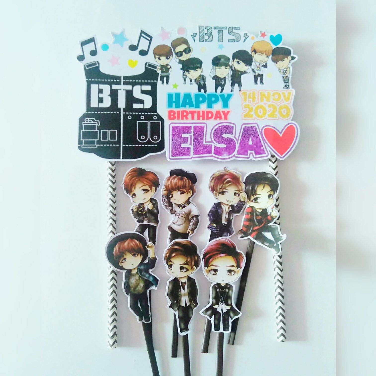 TOPPER BTS CUSTOM NAMA + FOTO | Lazada Indonesia