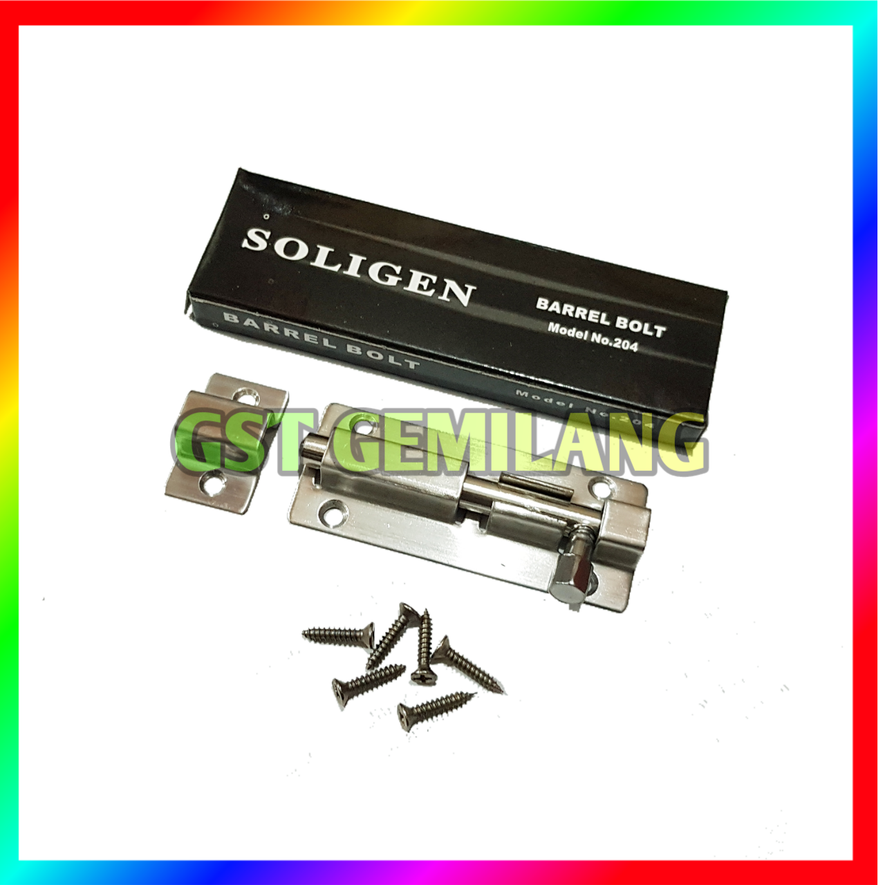 Grendel SOLIGEN 3 inci STAINLESS STEEL BARREL BOLT | Lazada Indonesia