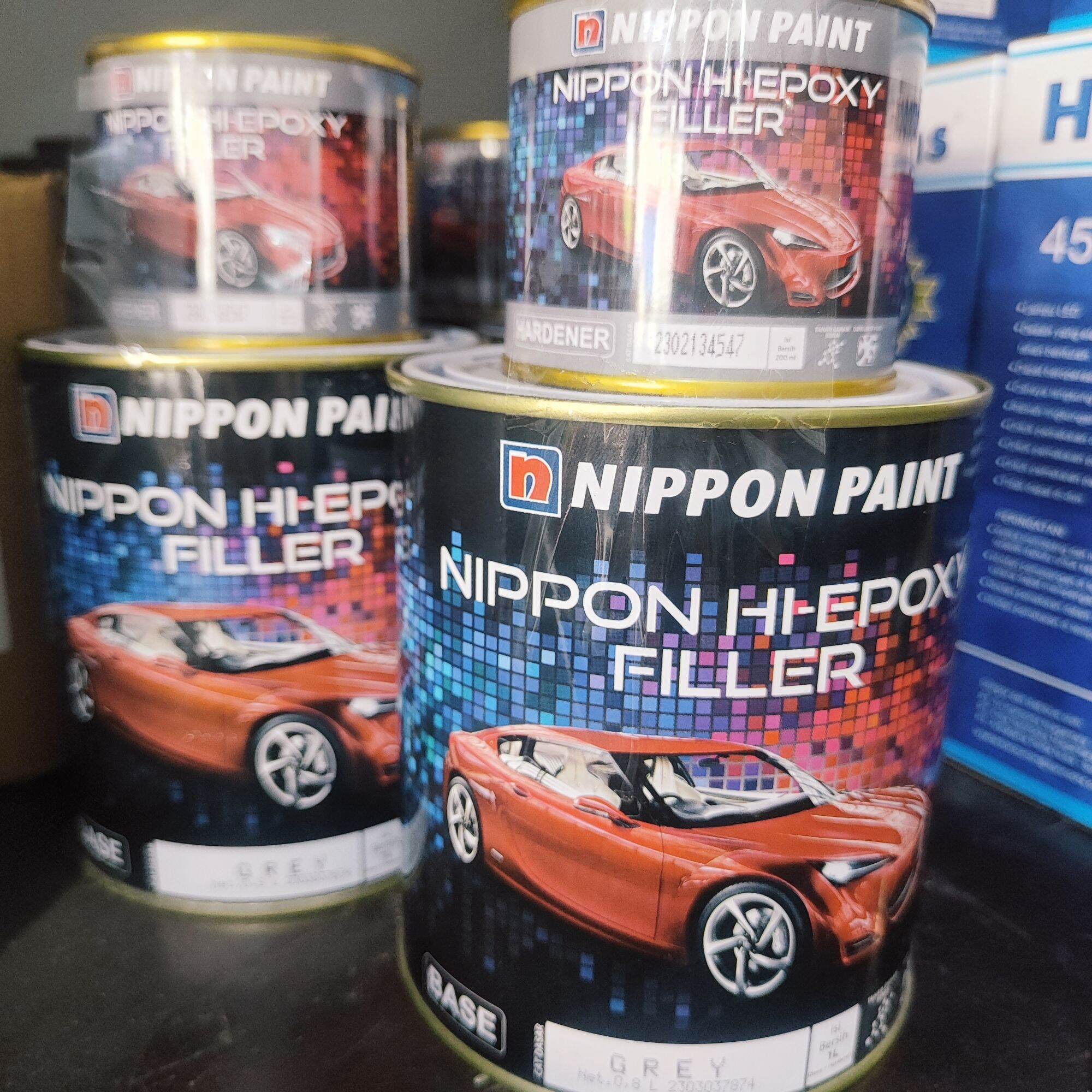 Nippon Hi Epoxy Filler 1 Liter Plamir Warna Grey Abu-abu Dempul Duco ...
