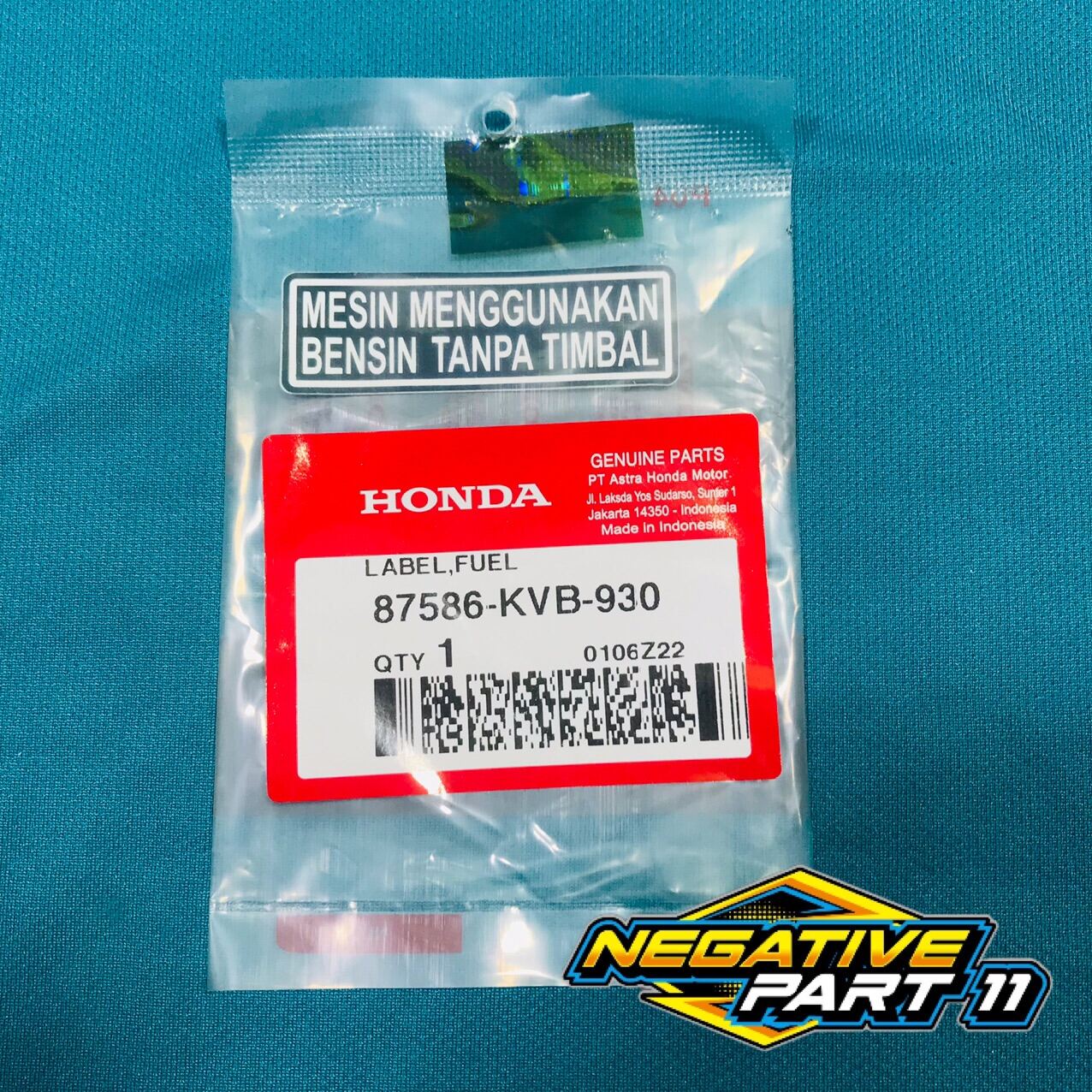 Label Fuel Sticker Stiker Informasi Mesin Menggunakan Bensin Tanpa ...