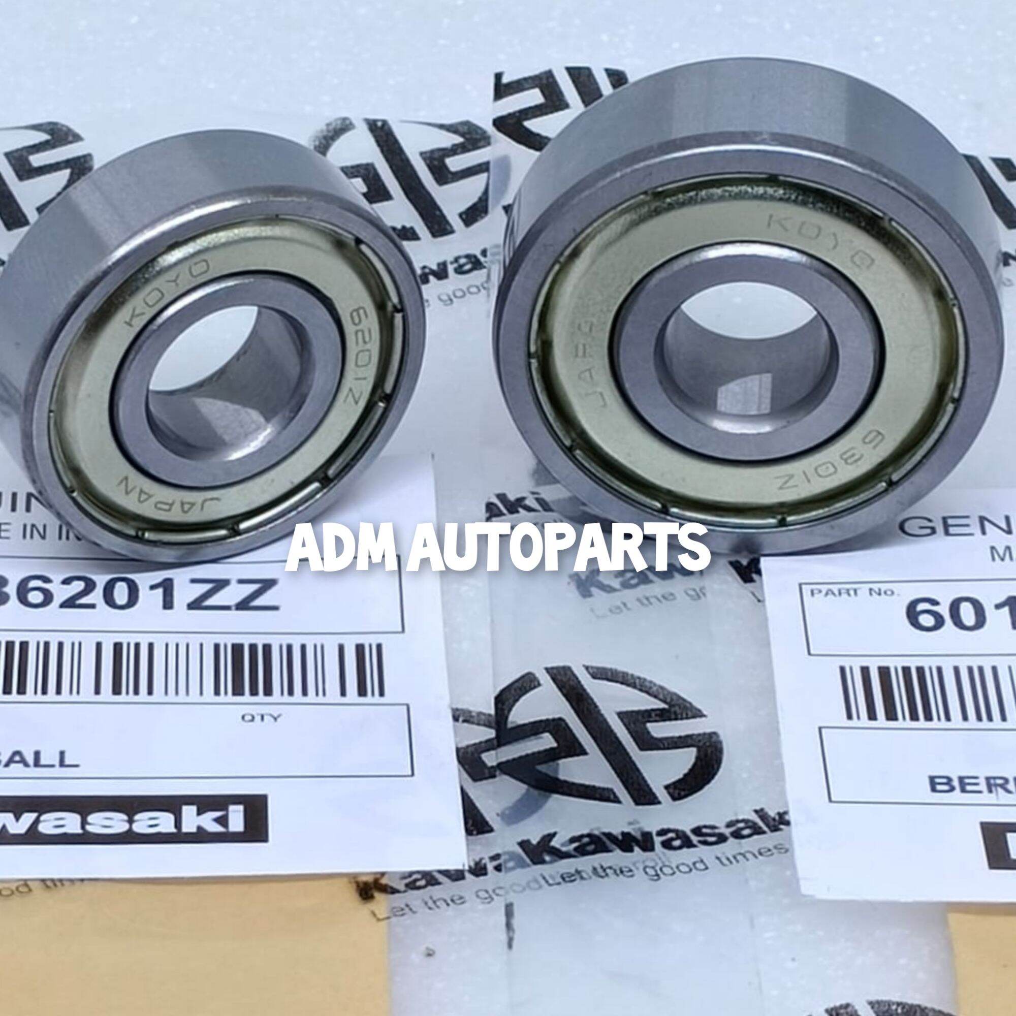 BEARING RODA DEPAN (SET) 6201ZZ+6301ZZ KAWASAKI KLX 150, D-TRACKER 150 ...