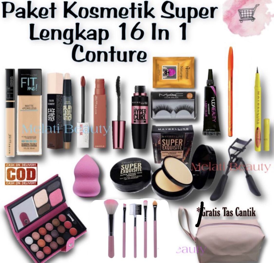 Paket Kosmetik Maybelline / Paket Make up Super Lengkap 14 in 1 ...