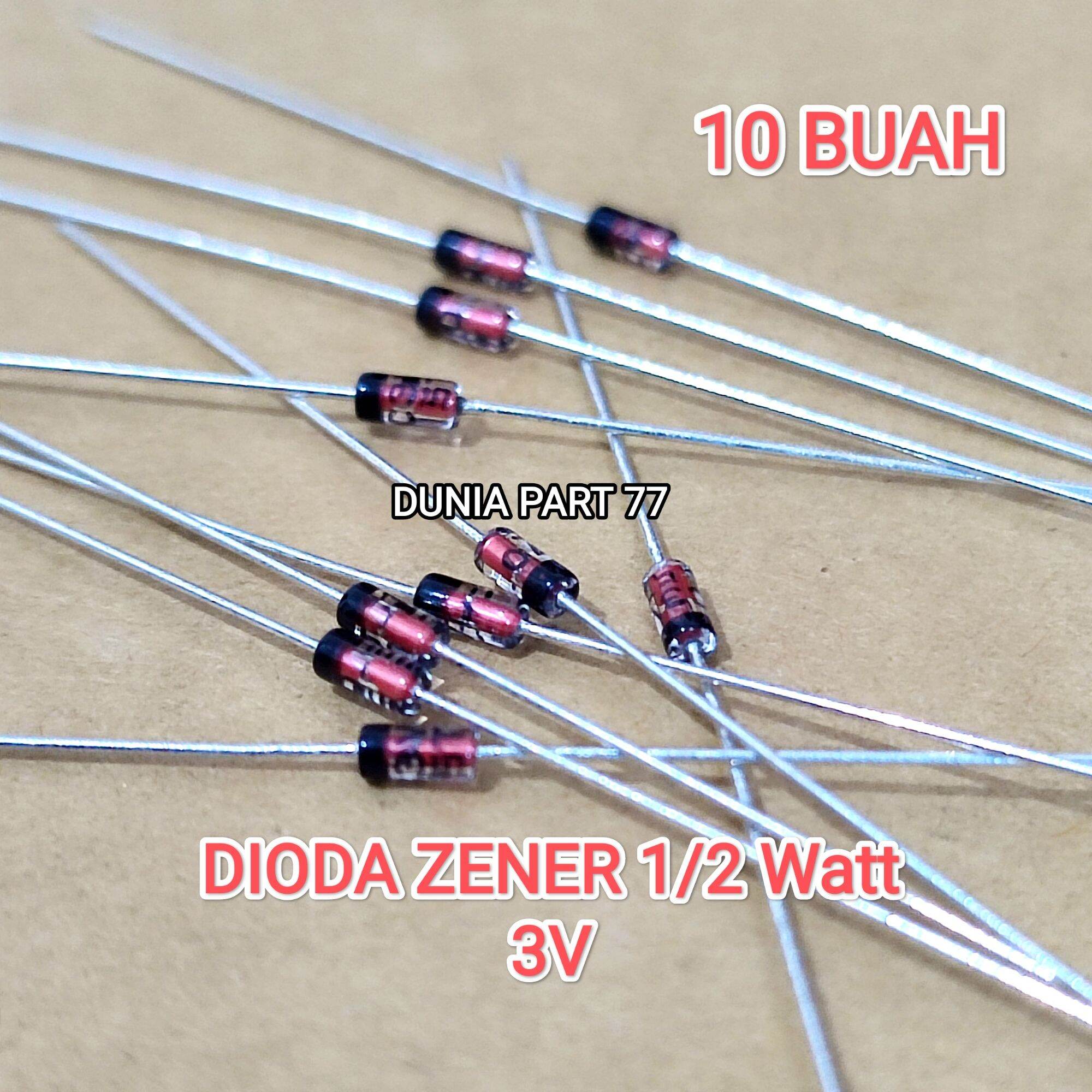 (10 Buah) DIODA ZENER 1/2W 3V DIODE ZANER 1/2 WATT 3V | Lazada Indonesia