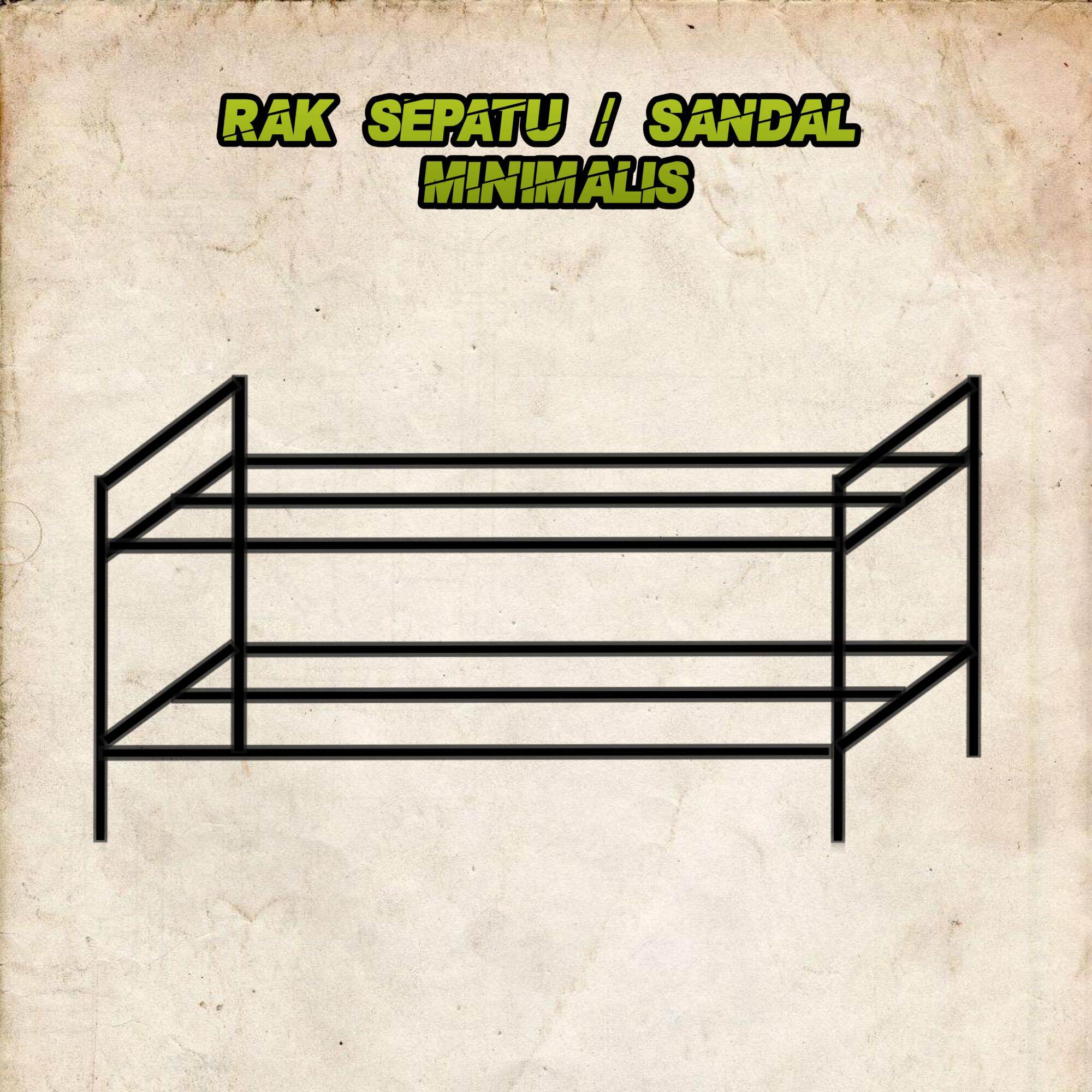 RAK SEPATU/SANDAL MINIMALIS || BESI BETON SOLID || MULTIFUNGSI | Lazada ...