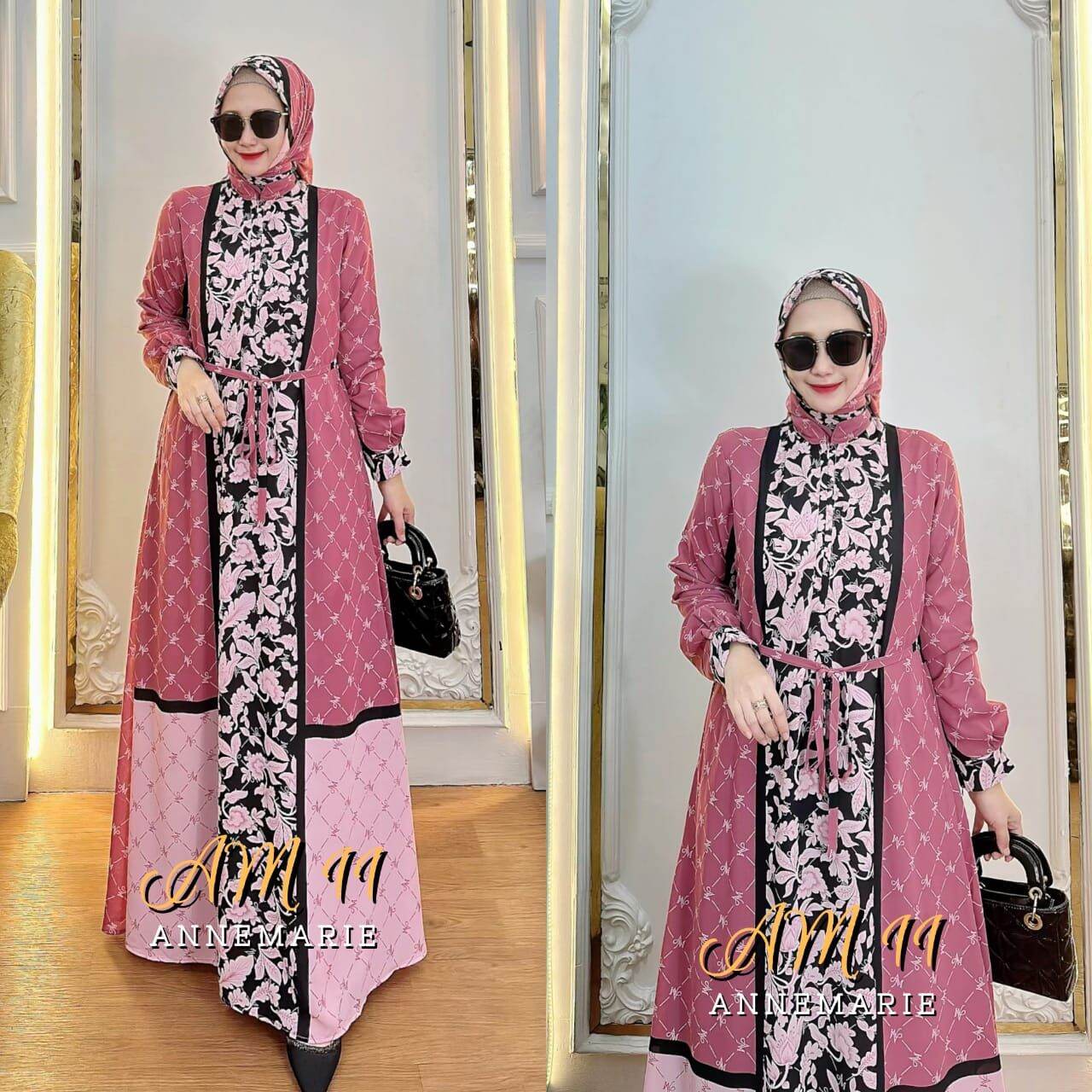 gamis modern set hijab gamis annemarie motif simple produk amore by ...