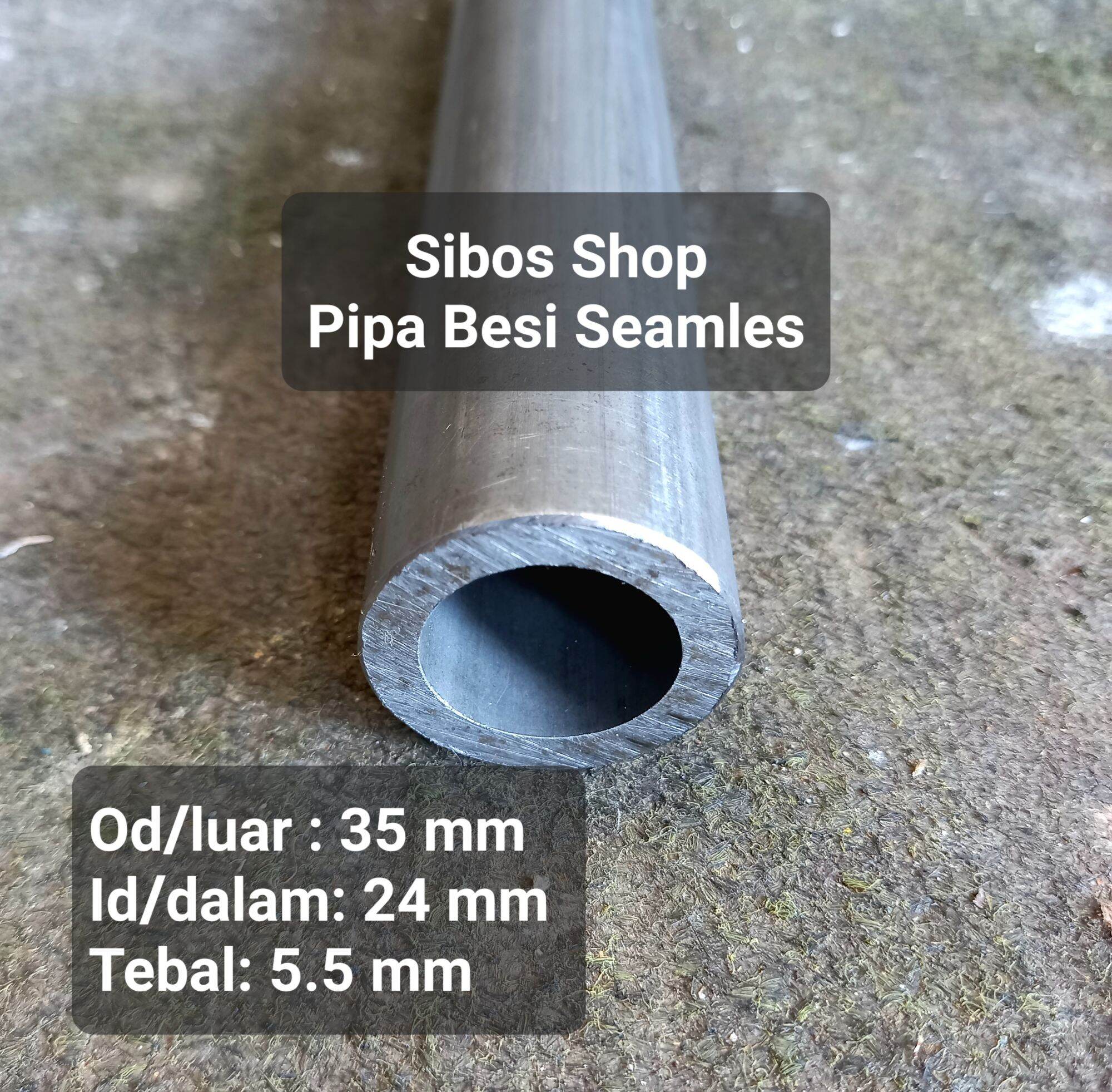 Pipa Besi Seamless Od 35mm / Id 24mm Tebal 5.5mm Panjang 20cm sampai ...