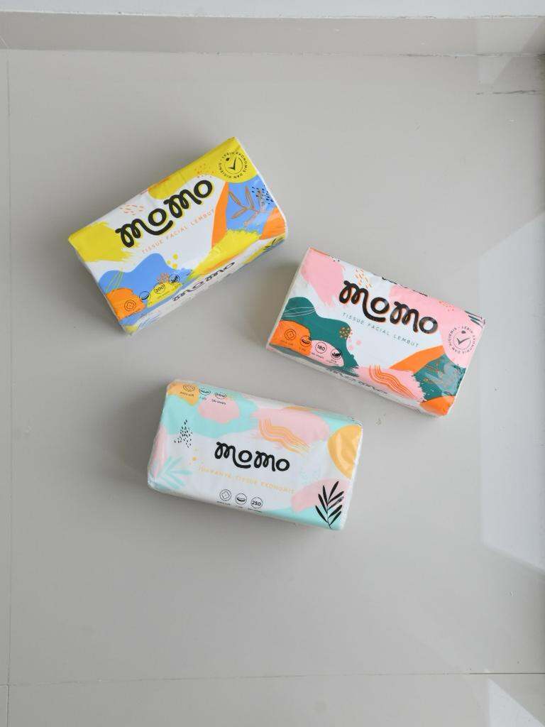 Promo!!! 4 Pack Facial Tissue - Tisu Wajah MOMO 200 Sheets | Lazada Indonesia