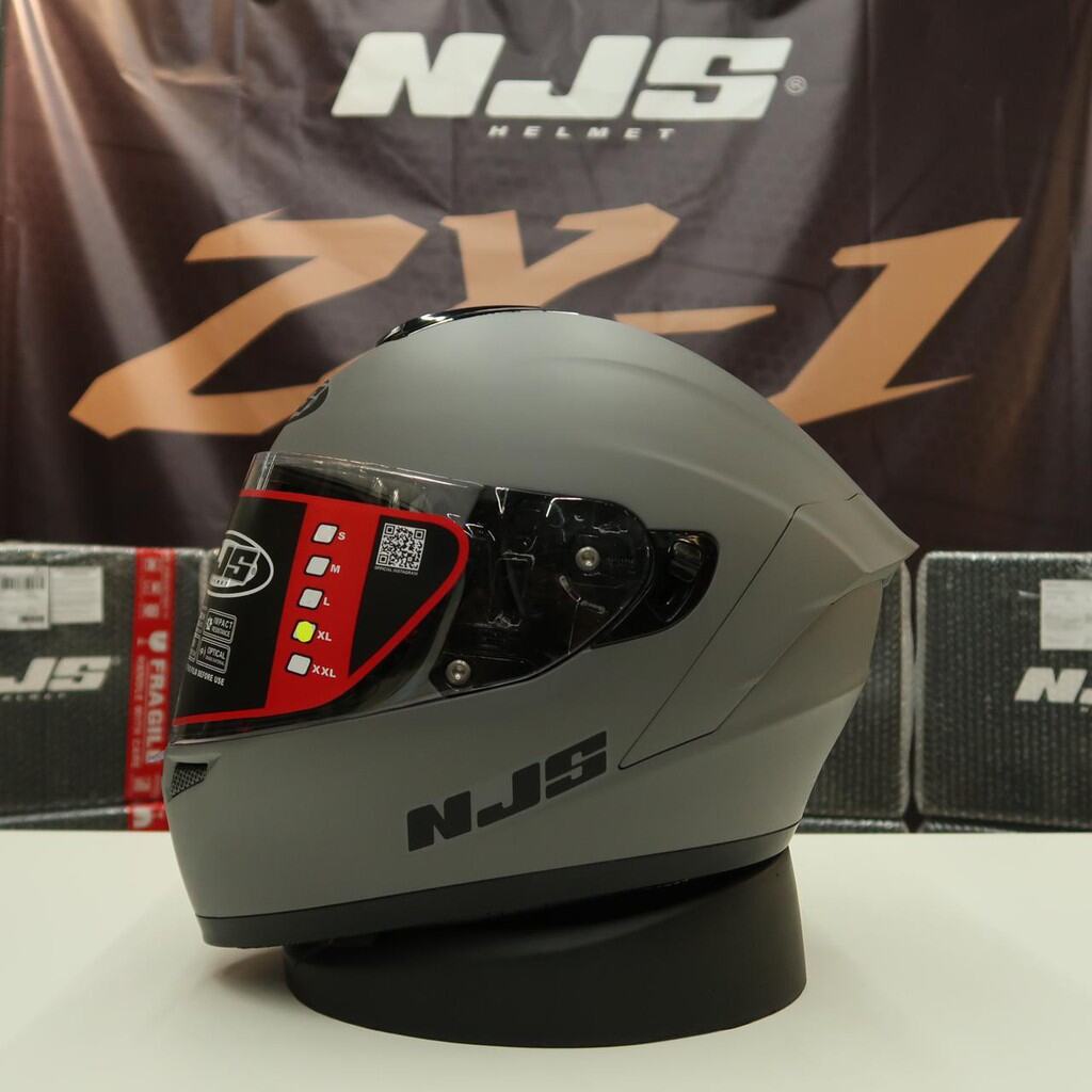 HELM NJS ZX1 STONE GREY DOFF PAKET GANTENG | Lazada Indonesia