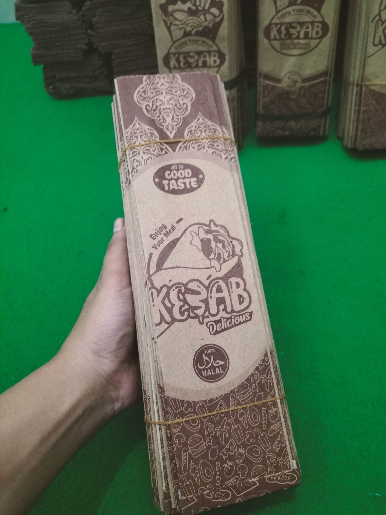 100 PCS KERTAS BUNGKUSB KEBAB PAPER CRAFT 27x7 CM | Lazada Indonesia