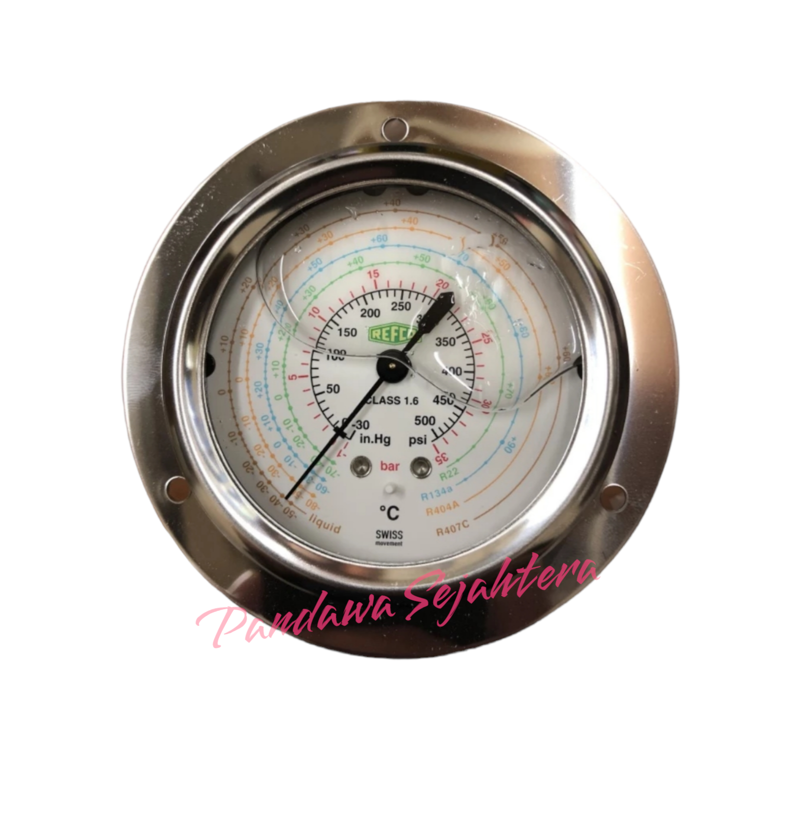 Meteran Refco High Pressure MR-305-DS / Pressure Gauge Refco With Oil | Lazada Indonesia