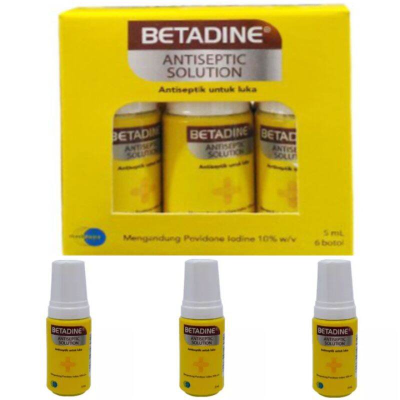 Betadine Antisptic Solution Pertolongan Pertama Pada Luka , Panu Dan Infeksi Jamur 5 ml | Lazada ...