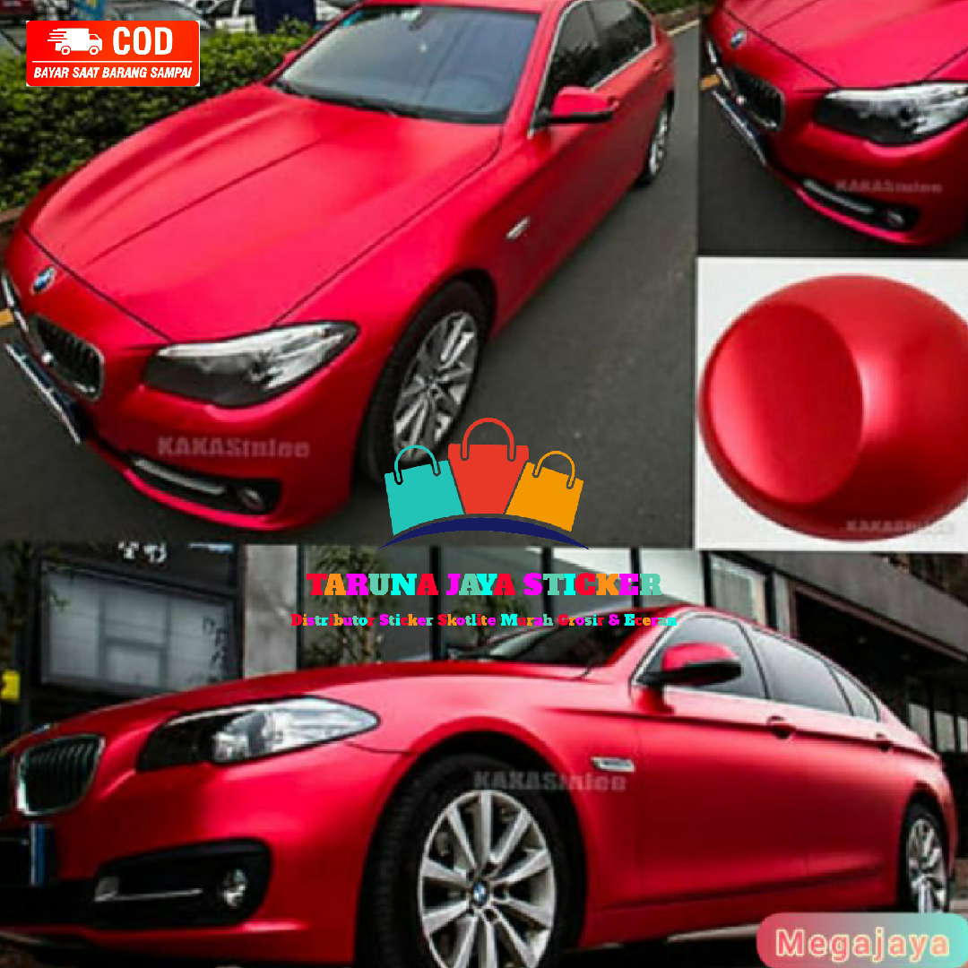 Stiker Skotlet Metalik Doff Merah Lebar 150 Skotlet Merah Doff Metalik ...