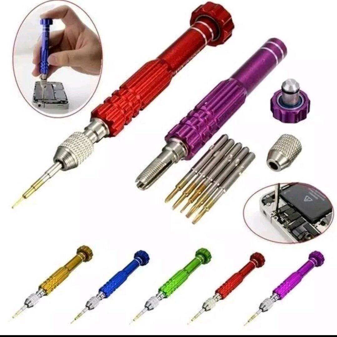 OBENG SET 5 IN 1 FOR IPHONE ANDROID ORIGINAL ISI 5 MATA OBENG ORIGINAL ...