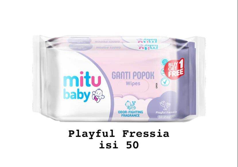 Mitu Baby Tisu basah isi 50 sheet beli 1 gratis 1 wet tissue | Lazada ...