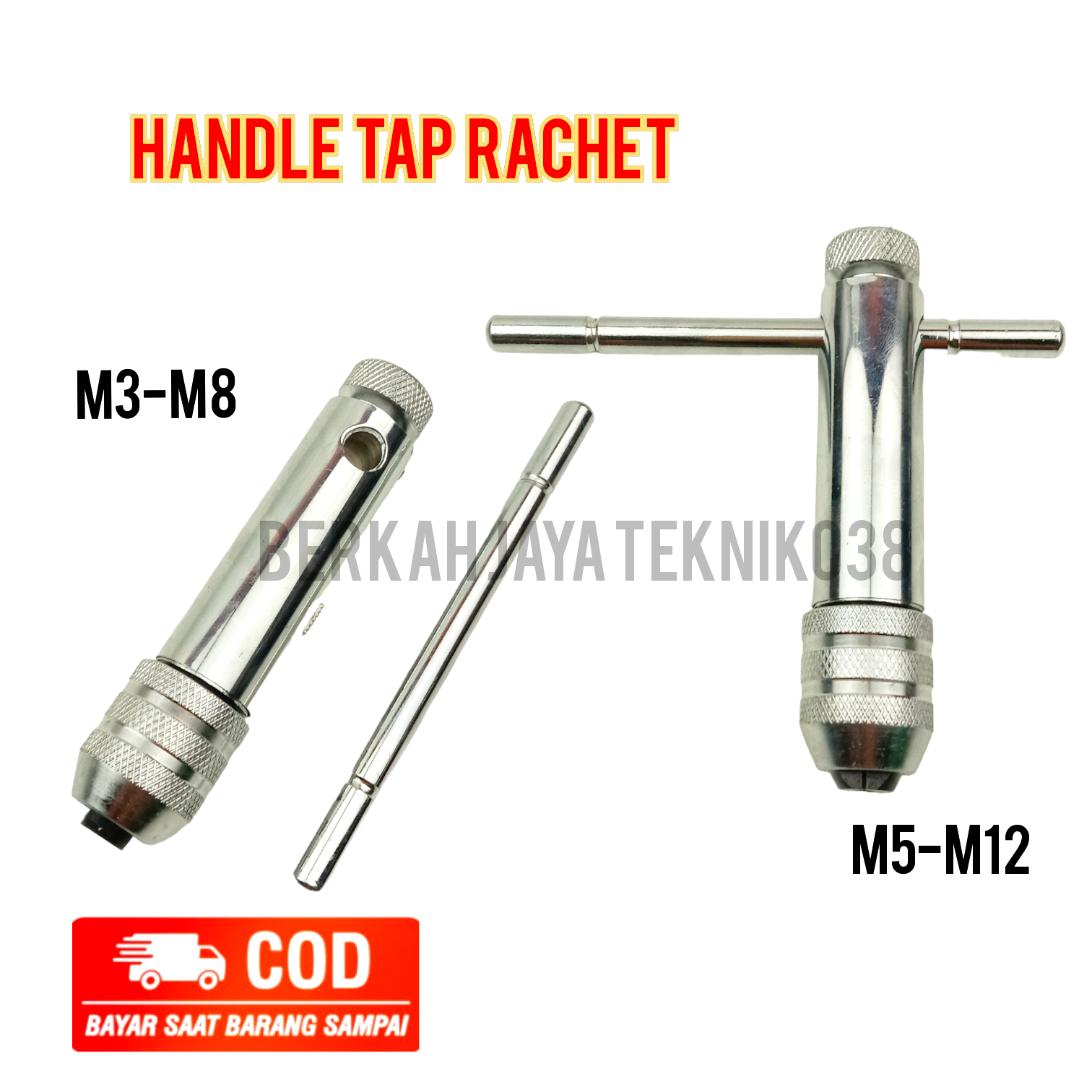 Gagang Tap M3-M8 Handle Tap Tipe Rachet Besi Solid - M3-M8 | Lazada ...