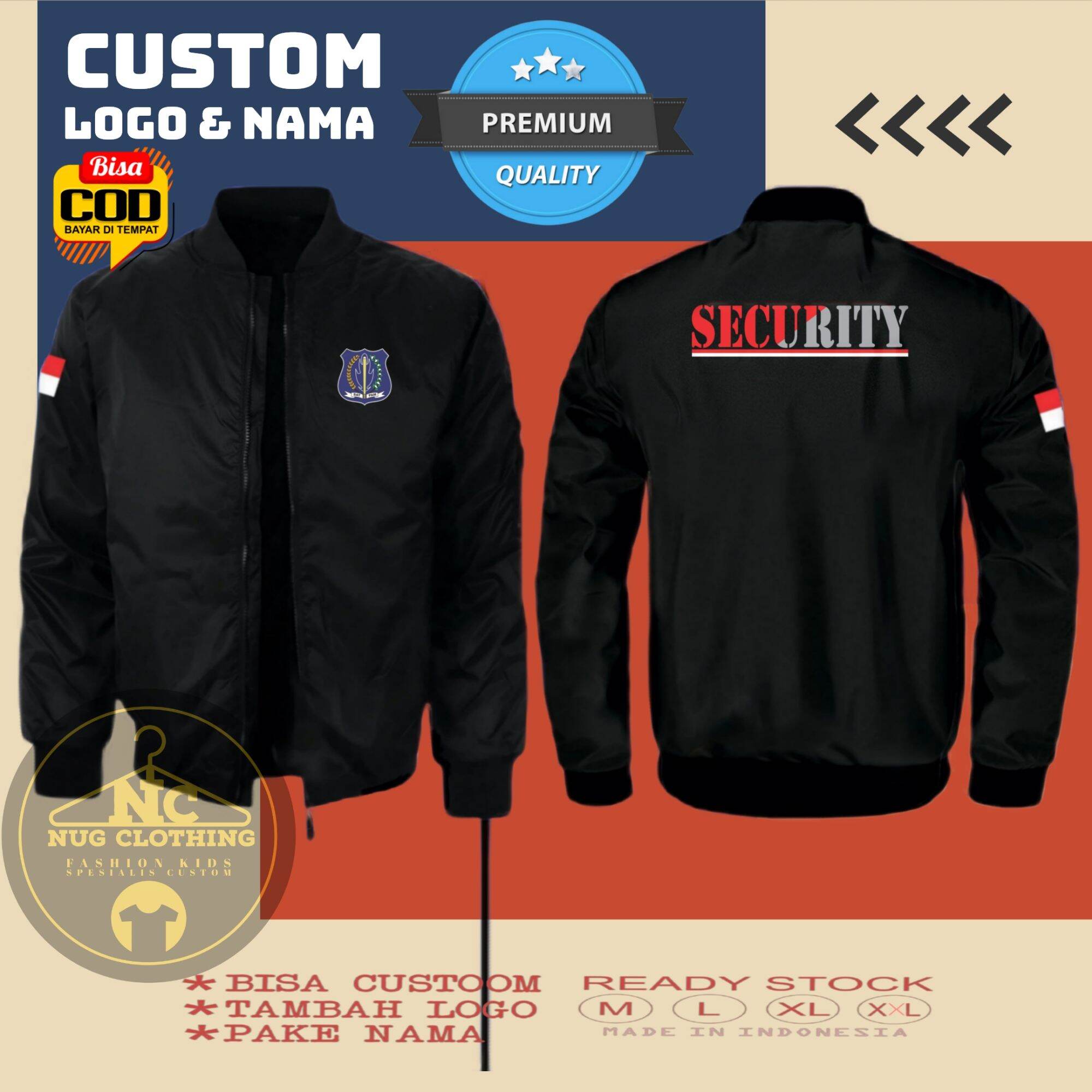 Jaket Bomber Security Jaket Bomber Satpam Premium Jaket Bomber Pria ...