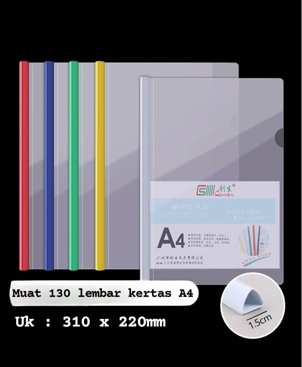 Map kliping A4 / penjepit tulang A4 / penjepit tulang folder A4 (1pcs ...