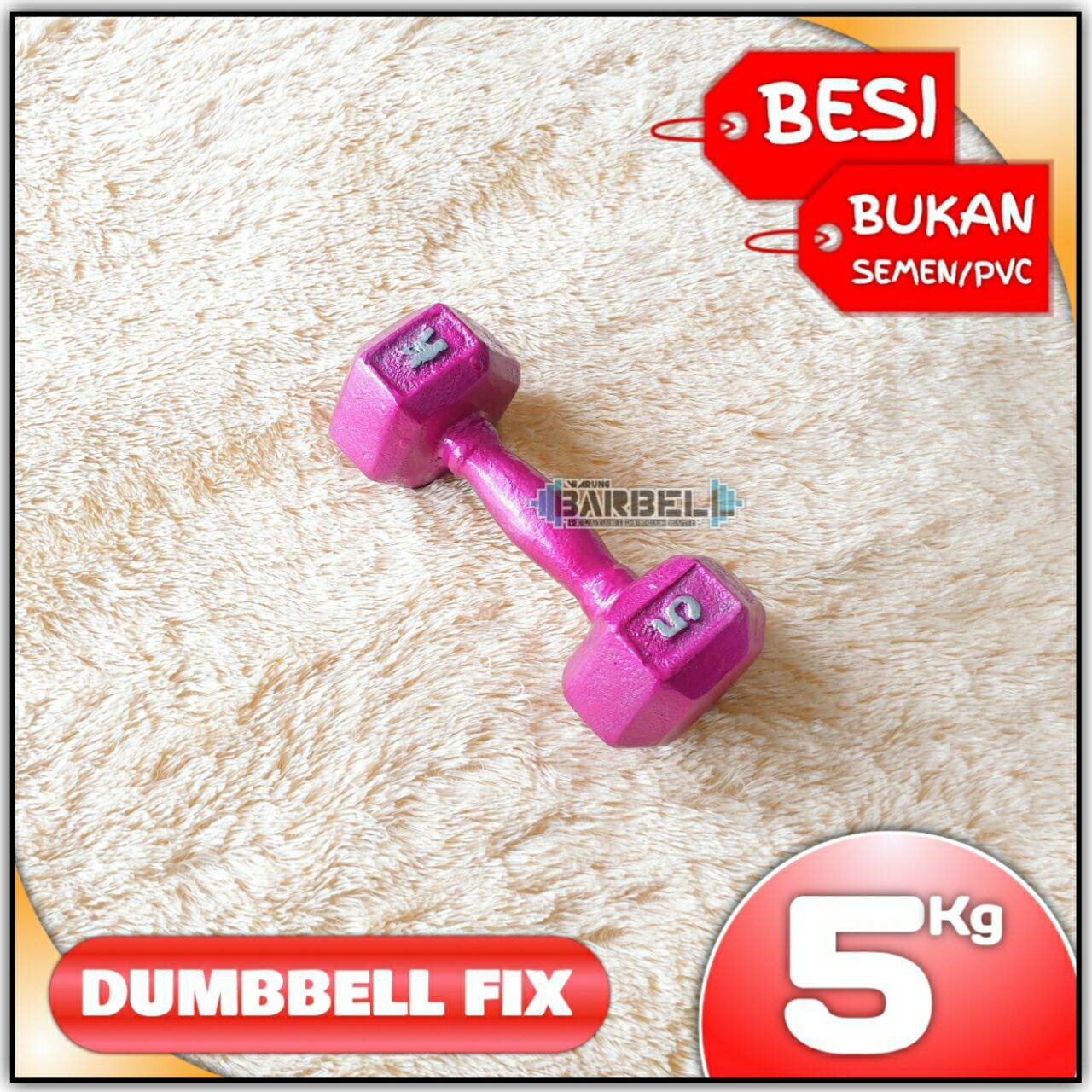 BARBEL 5KG / DUMBBELL 5KG / DUMBBELL FIX 5KG (BESI) | Lazada Indonesia