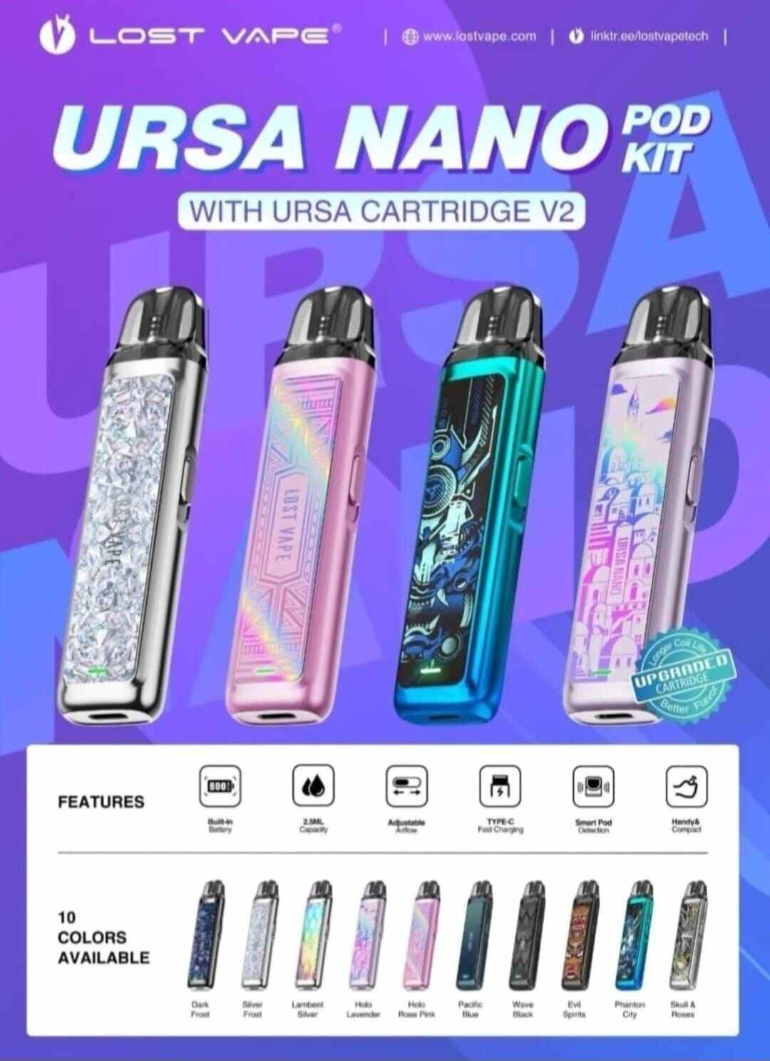 Pod Lost Vape Ursa Nano With V2 Catridge | Lazada Indonesia
