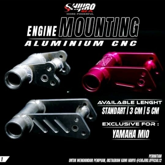 Engine Mounting Yamaha Mio Sporty, Smile, Soul, Shijiro CNC Project ...