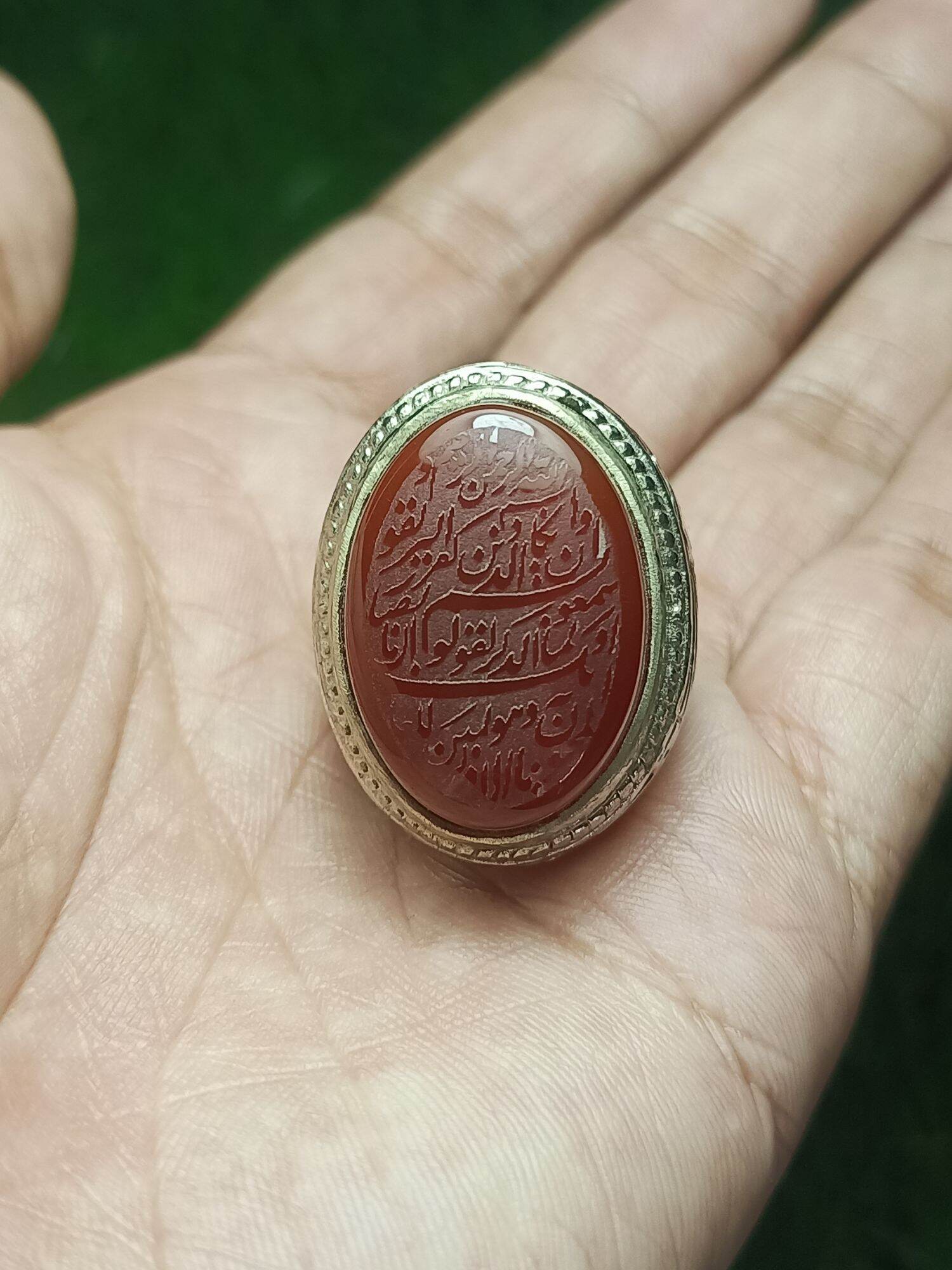 batu cincin Yaman AKHMAR kaligrafi,ring alpaka super | Lazada Indonesia