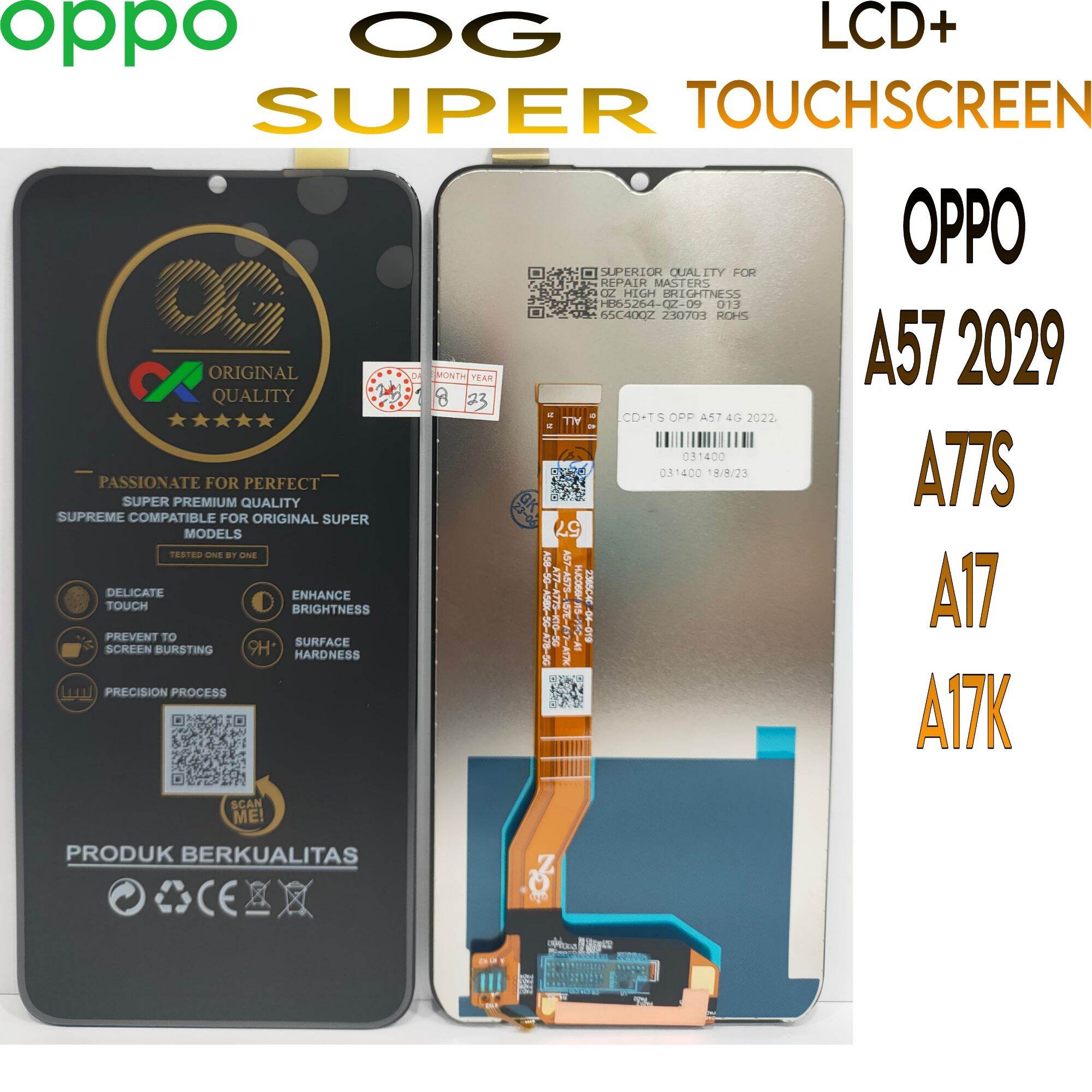 LCD OPPO A57 2022/A17/A17K/A77S ORIGINAL QUALITY FULLSET | Lazada Indonesia