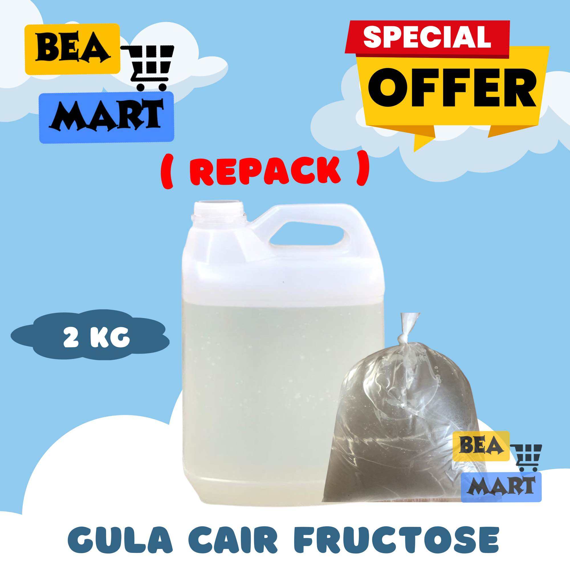Gula Cair Fructose Syrup 1kg 2kg Repack | Fruktosa / Sirup Pemanis ...
