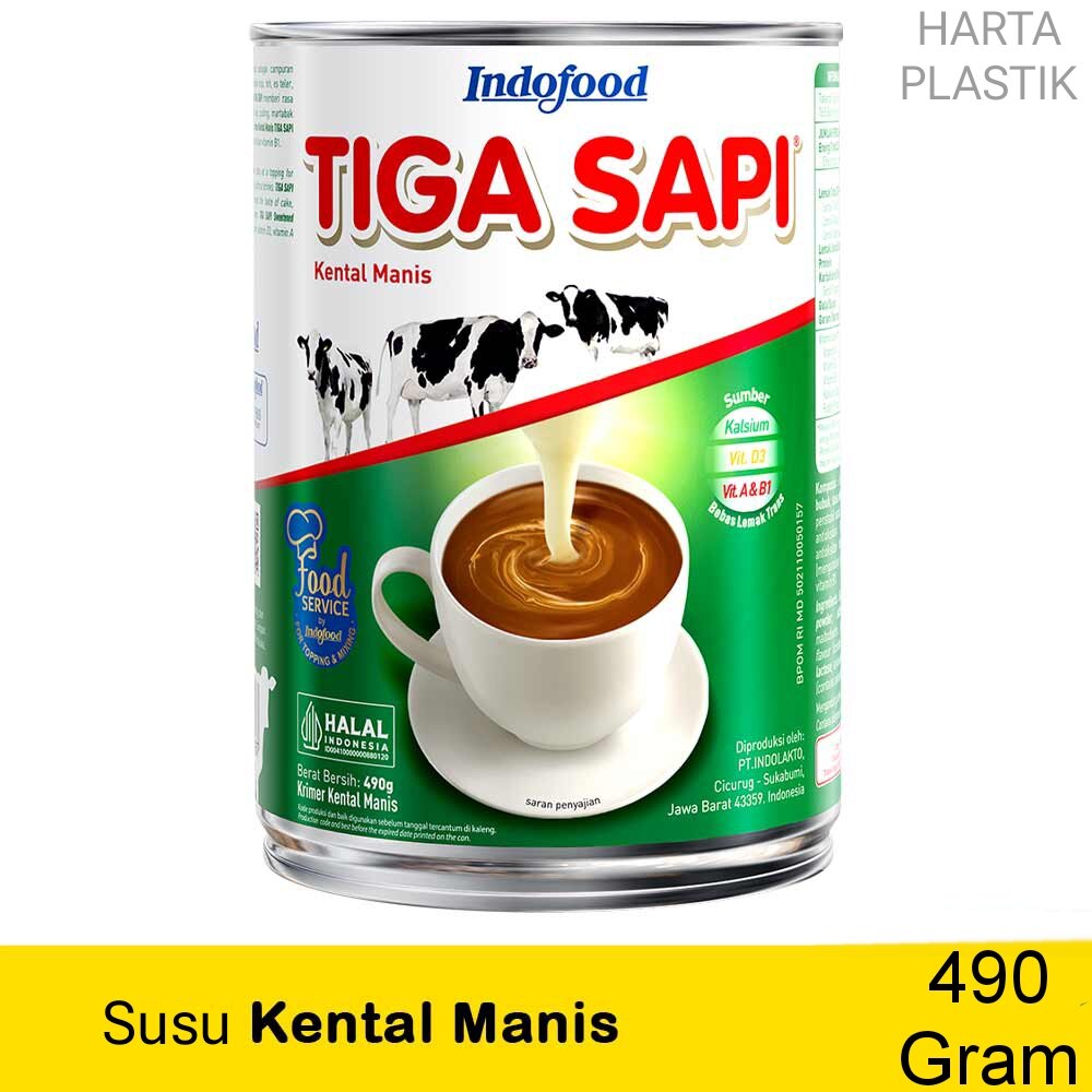 Tiga Sapi Susu Evaporasi 500 gram / Susu Kental Manis | Lazada Indonesia