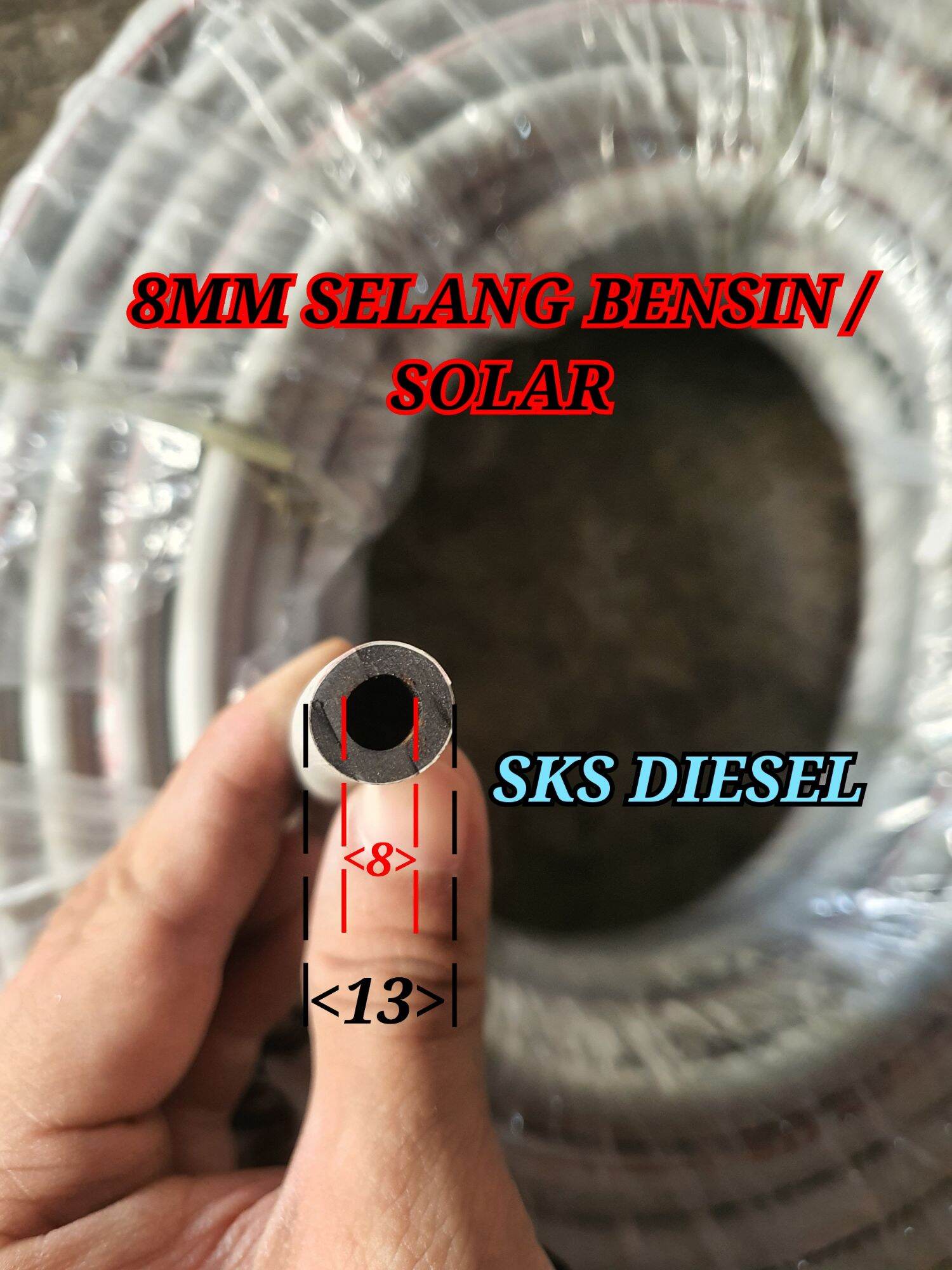 FUEL HOSE SELANG BENSIN SOLAR 8MM 8 MM HARGA PER 1 METER | Lazada Indonesia
