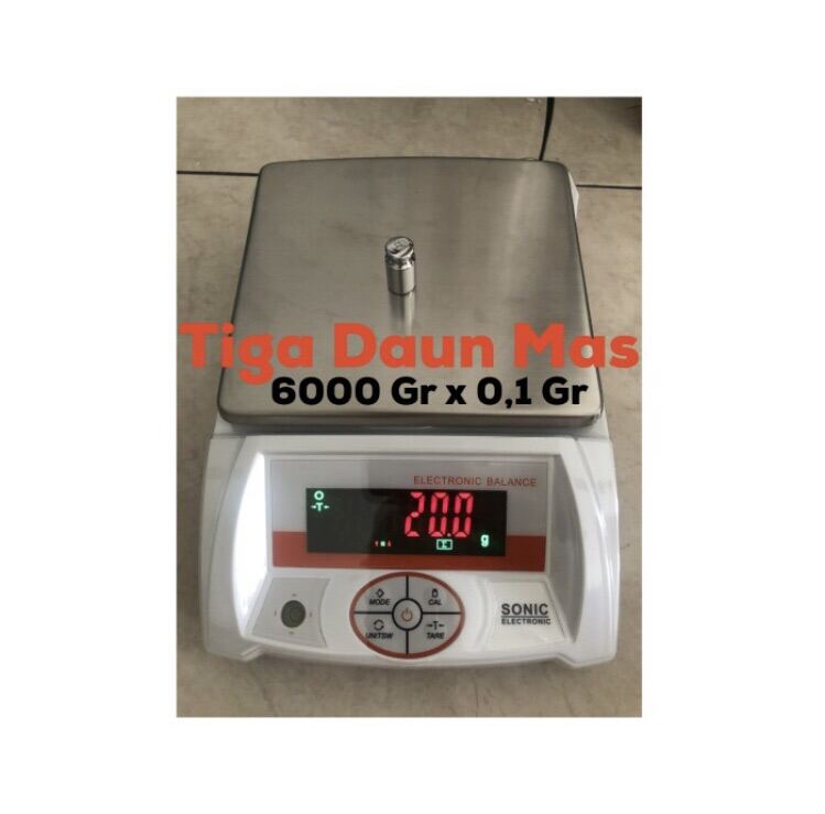 Timbangan Laboratorium Sonic SSB 6000 Kapasitas 6 Kg Akurasi 0,1 Gram ...