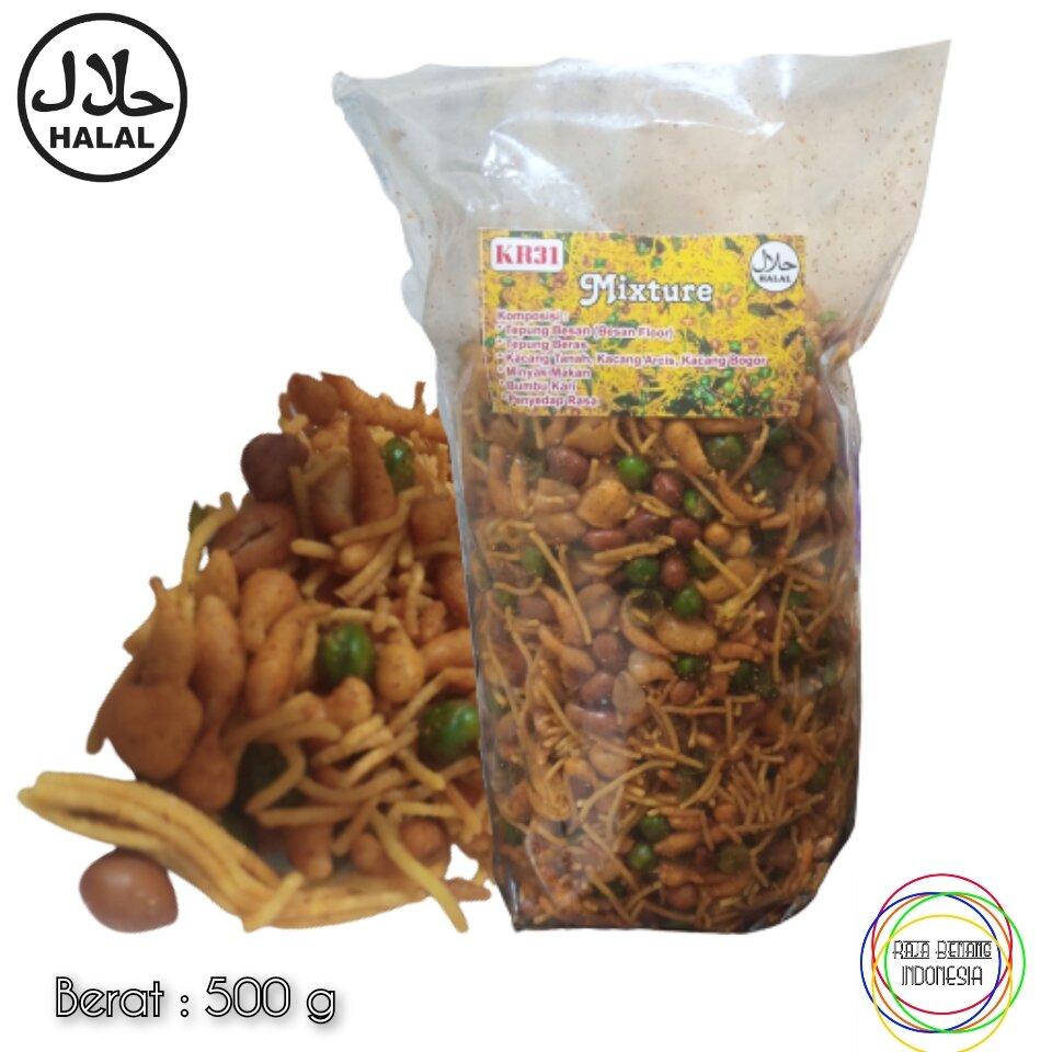 SNACK MIXTURE HALAL / Aneka kacang, Kue kering campur Khas India ...