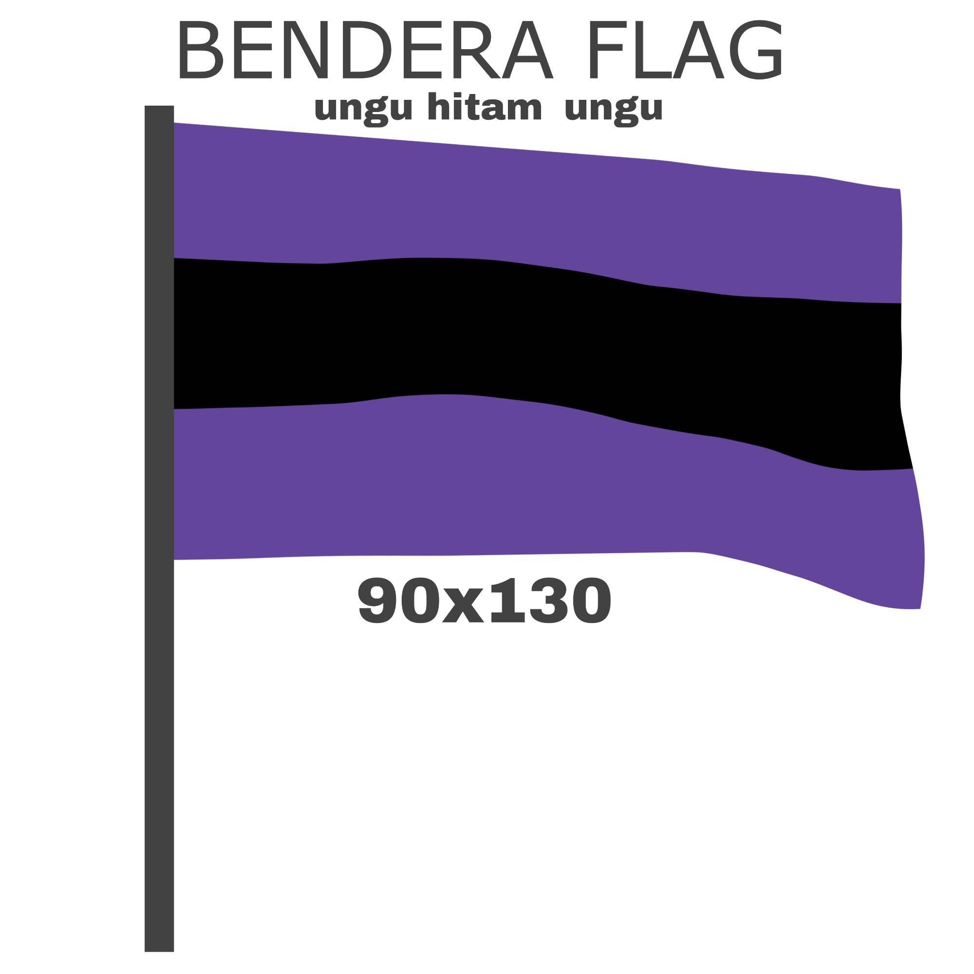 BENDERA FLAG UNGU HITAM UNGU BESAR | Lazada Indonesia