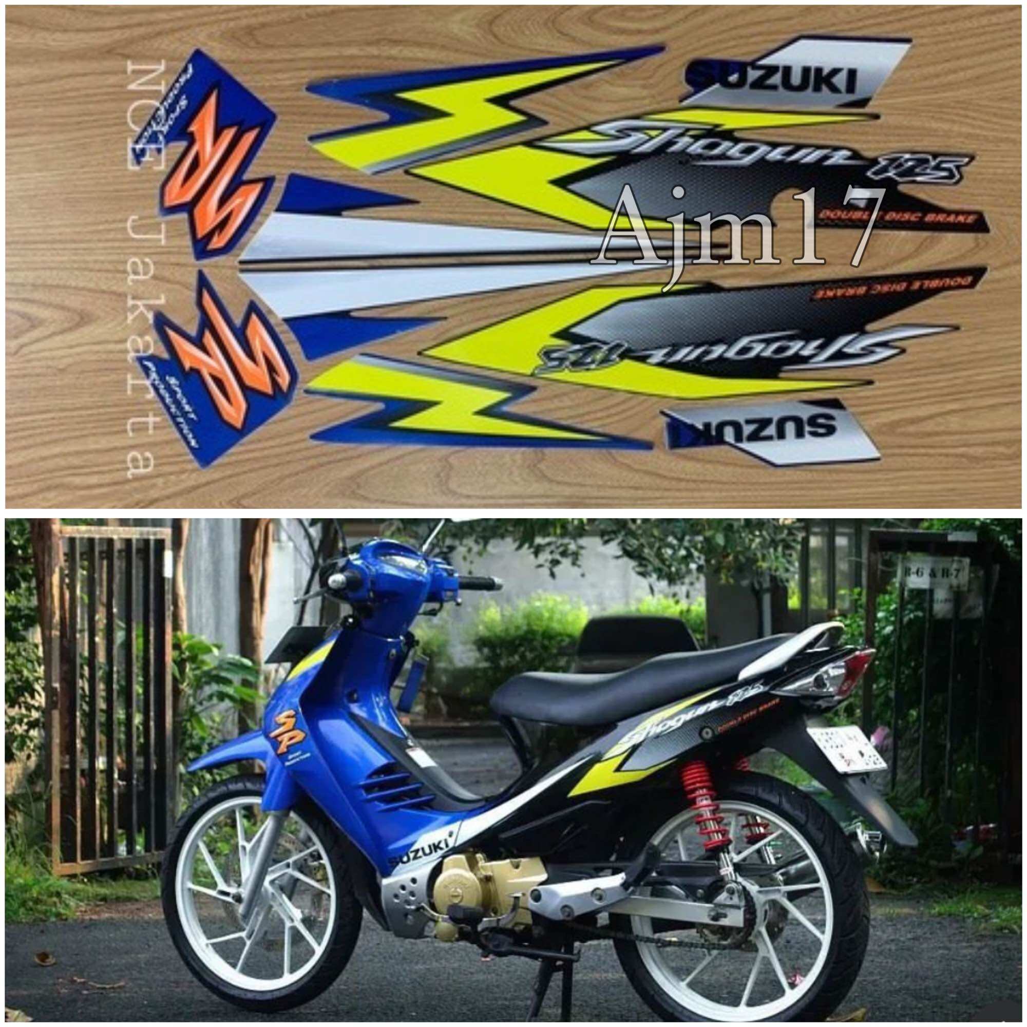 STIKER STRIPING MOTOR SHOGUN SP 2004 BIRU | Lazada Indonesia
