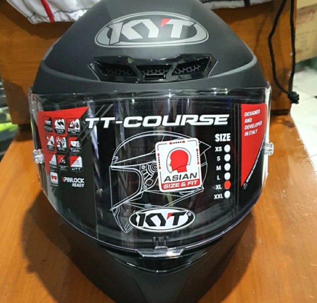 Helm KYT TT Course Hitam Doff Original | Lazada Indonesia