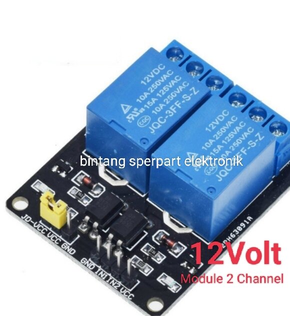 MODULE 2 CHANNEL RELAY 12V 2 CHANNEL MODULE ARDUINO RASPBERRY | Lazada ...
